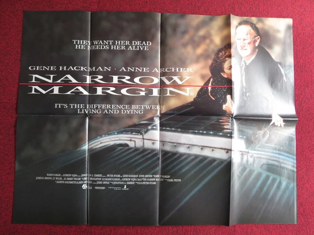 NARROW MARGIN UK Quad Poster Gene Hackman Anne Archer 1990 £13.91 ...
