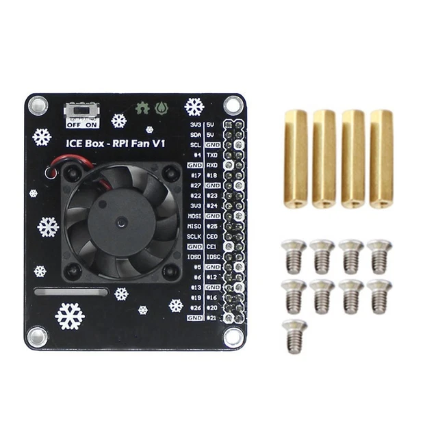 FOR RASPBERRY PI Cooling Fan HAT with Custom Height Design and GPIO ...