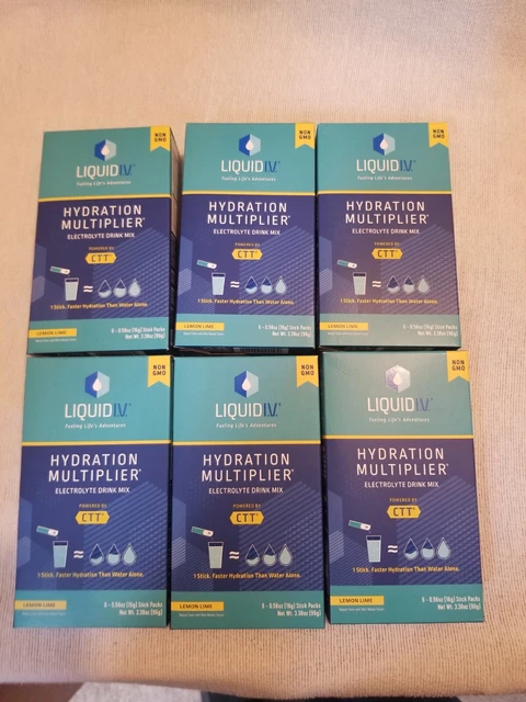 36 STICKS LEMON Lime Liquid Iv Hydration Multiplier Electrolyte Drink ...