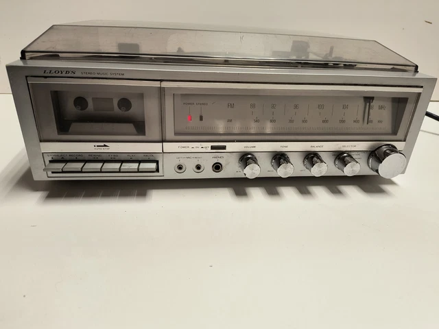 VINTAGE LLOYD'S R801 Stereo Music System Cassette Turntable Radio $10. ...