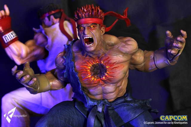 STREET FIGHTER KINETIQUETTES Evil Ryu Resin Figure Figura Statue New ...
