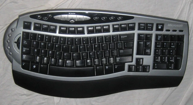 MICROSOFT WIRELESS COMFORT Keyboard 4000 Model 1045 Ergonomic SUPER ...