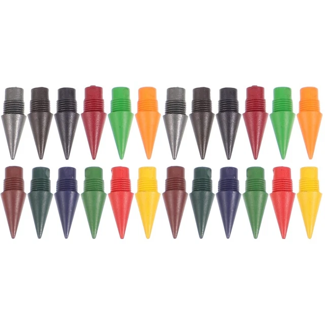 2 COUNT COLORED Pencil Tips Written Replacement Pupils £4.99 - PicClick UK