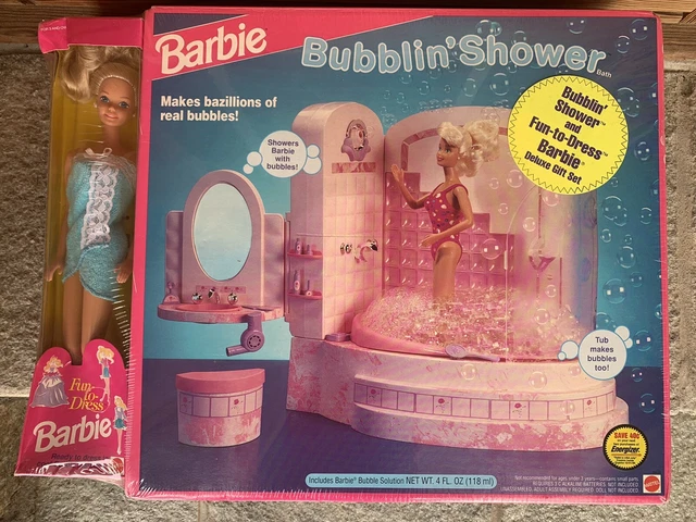 BARBIE SHOWER BATH Spa Bubblin Bubble Motorized Like Sweet Roses Pink ...