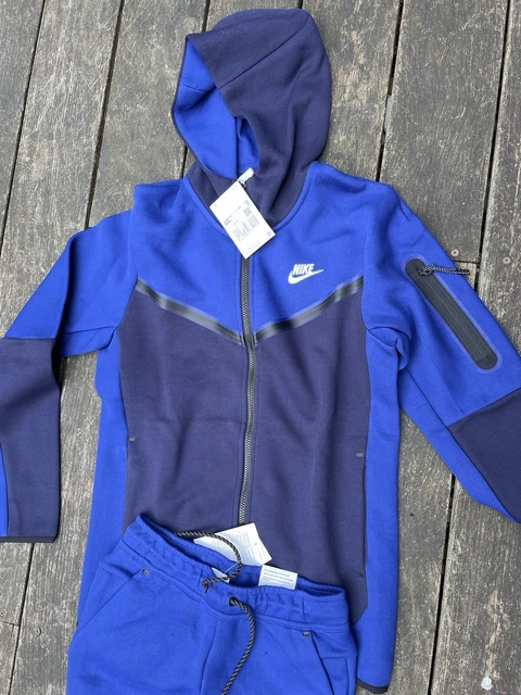 NIKE SPORTSWEAR TECH Fleece Windrunner Tracksuit Deep Royal Blue Dv0537 ...
