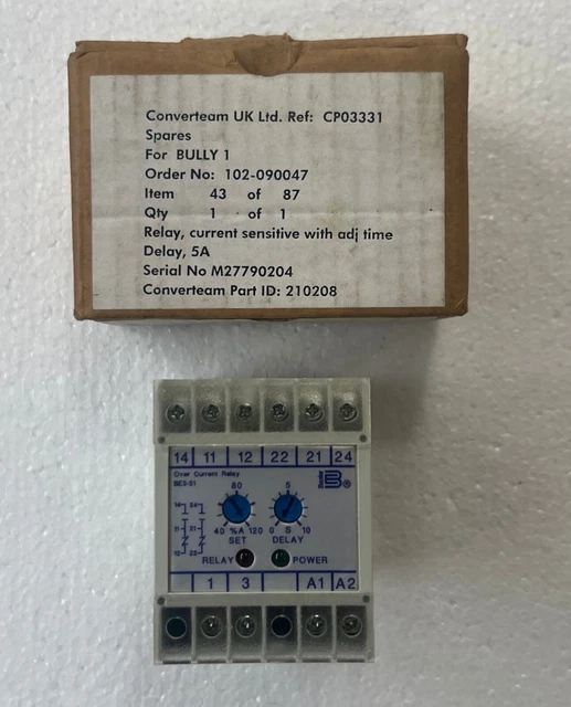 BASLER ELECTRIC BE3--51-1E1A1 Overcurrent Relay 5a 250v 50/60hz £247.60 ...