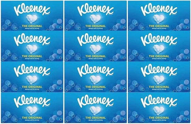 KLEENEX ORIGINAL FACIAL Tissues, Tissues Box Multipack, 12 Standard ...