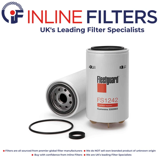 FLEETGUARD FS1242 FUEL Filter - Genuine Fleetguard - NEXT DAY DELIVERY ...