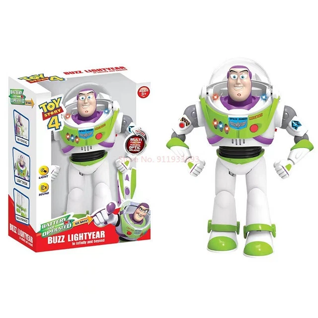 DISNEY PIXAR TOY Story 4 Buzz Lightyear Sounding LED Light Up Action ...