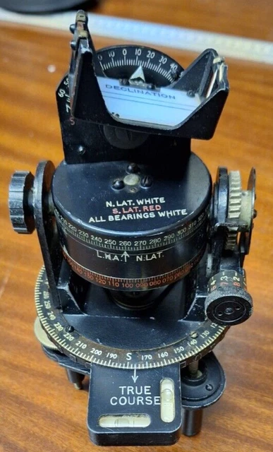 RAF MK.II ASTRO Compass WW2 Bomber Command 6A/1174 in protective wooden ...
