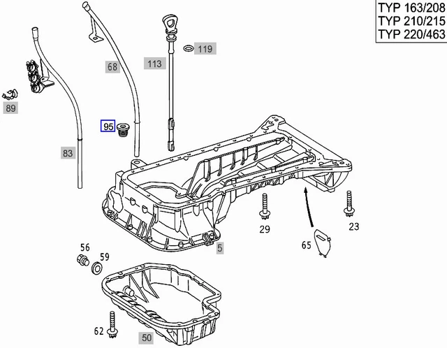 MERCEDES DIPSTICK GUIDE Tube Pipe Seal Grommet Gasket A1120160000 £10. ...
