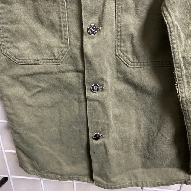 VINTAGE 40S WW2 US Army HBT Herringbone Jacket Shirt 13 Star Gas Flap 34R £39.25 - PicClick UK