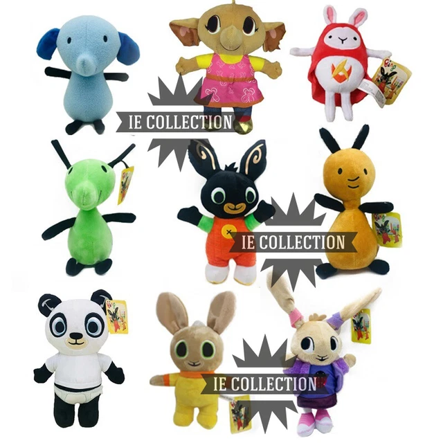 BING BUNNY PELUCHE 9 PERSONAGGI 20-30 CM PUPAZZI sula coco pando flop ...