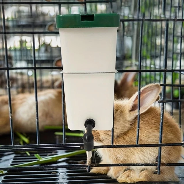 AUTOMATIC RABBIT DRINKER Water Dispenser Cage Feeder Pet Drinking ...