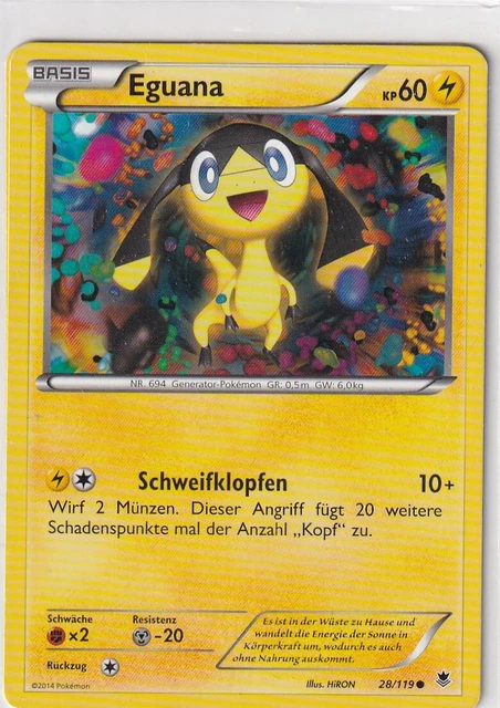POKEMON CARTE TRADING Card Jeu XY Fièvre de Turbo Numéro 28/119 Eguana ...