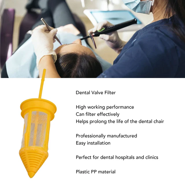 DENTAL VALVE WATER Filter Portable Professional Safe Replacement Yellow ...