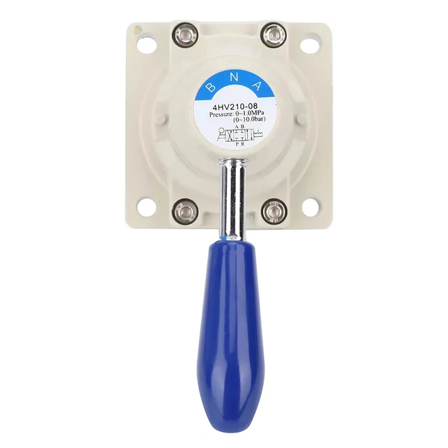 4 WAY 2 Position 1/4in NPT Air Valve Hand Lever Direct Action Pneumatic ...