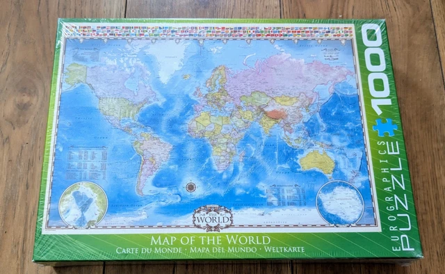 MAP OF THE World 1000 piece Jigsaw Puzzle - Eurographics, Brand New ...