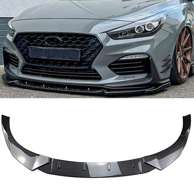 CAR FRONT SPOILER Splitter Lip Kit For Hyundai I30N MK3 2017-19 Carbon ...
