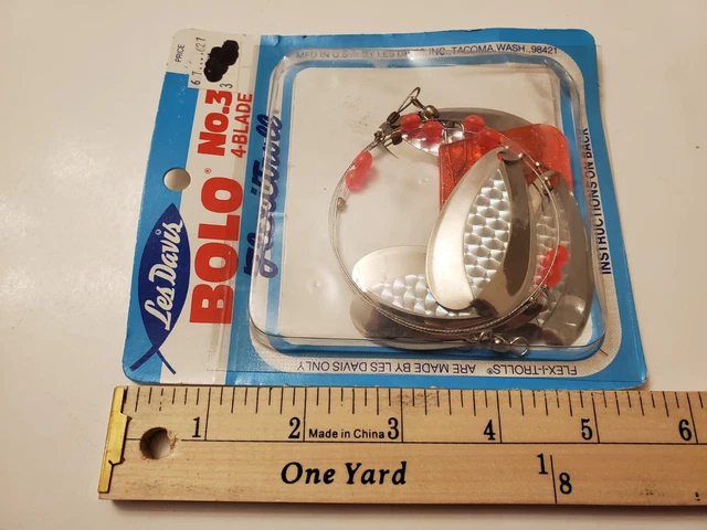 VINTAGE OLD LES Davis Bolo #3 Flex-I-Troll, Trolling Fishing Lure, *New ...