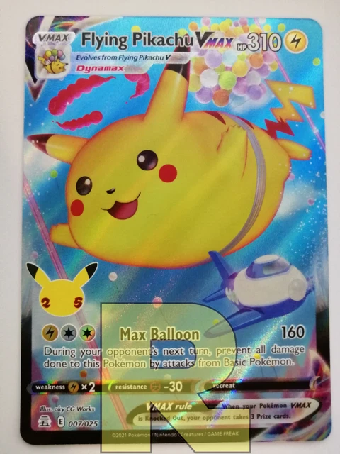 PIKACHU FLIGHT VMAX/FLYING Gran Party 007/025 Full Art Pokemon Italian ...