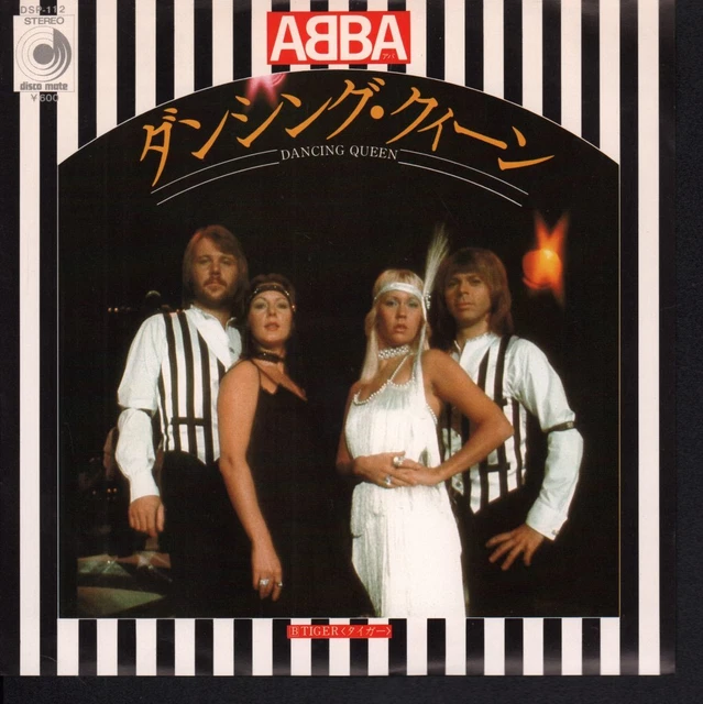 ABBA DANCING QUEEN 7" vinyl Japan Discomate 1977 with Pic insert sleeve ...