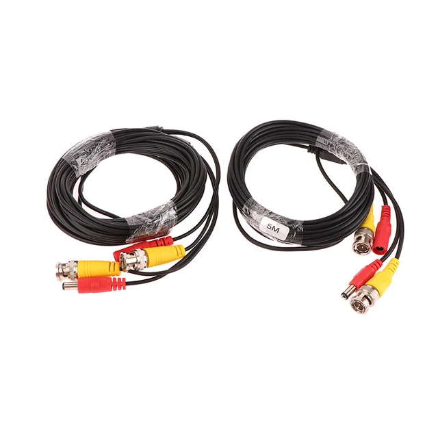 Camera Cables 5m 10m 20m 30m Bnc Cable Output Dc Plug Cable For Cctv