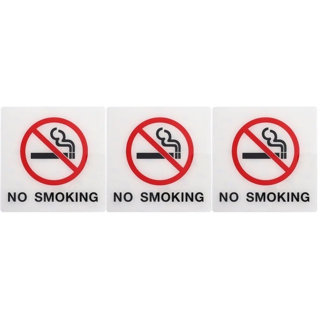 SET OF 3 No Smoking Sign No-smoking Poster Signs for Business Window £ ...