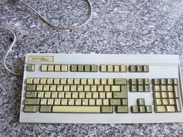 ZENITH DATA SYSTEMS ZKB-2XT Keyboard Green Alps with 5 Pin Connector ...