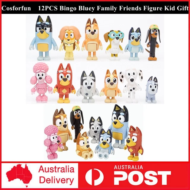 12PCS CARTOON FAMILY Friends Action Figure Toy Chilli Bandit Rusty Kids ...