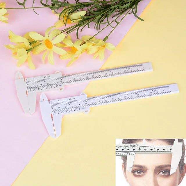 REUSABLE PERMANENT EYEBROW Microblading Measure Tattoo Ruler Micrometer ...