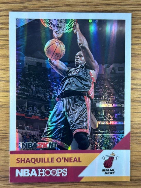 2017-18 RÉFRACTEUR NBA Hoops SHAQUILLE O'NEAL SHAQ NBA2K18 Miami Heat ...