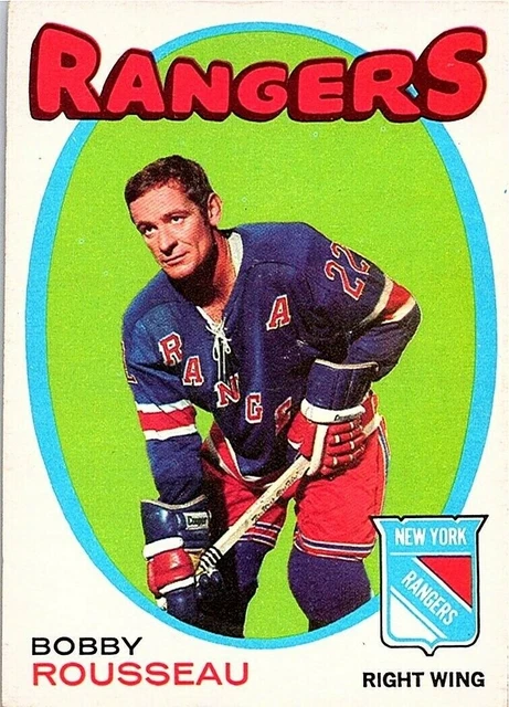 VINTAGE HOCKEY CARDS Opc 1971 Bobby Rousseau New York Rangers N0148 $3. ...