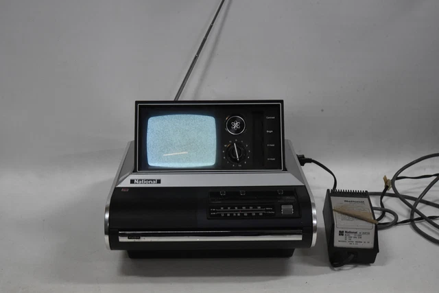 NATIONAL TR-475U TRANSISTOR Portable CRT TV Television Vintage Retro ...