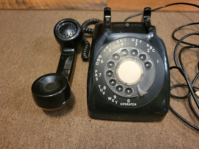 VINTAGE AUTOMATIC ELECTRIC Analog Rotary Dial Phone Northlake Illinois ...