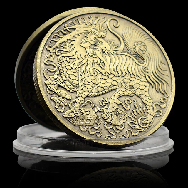 KYLIN BRONZE CHALLENGE Coin The Ancient Chinese Mythical Beast Bring ...