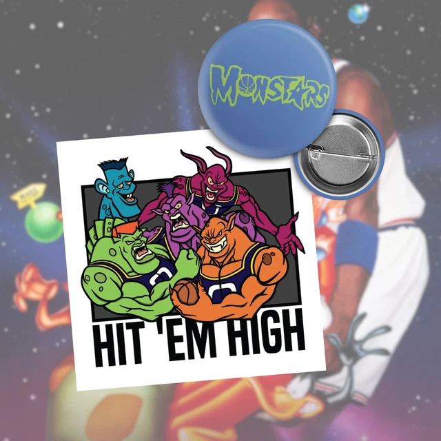 SPACE JAM MONSTARS "Hit 'em High" Sticker And Badge Pack $7.64 ...