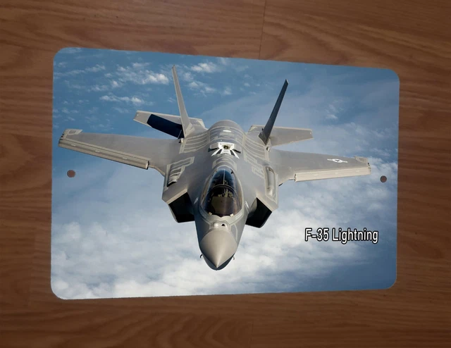 LOCKHEED MARTIN F-35 Lightning Stealth Jet Airplane Military 8x12 Metal ...