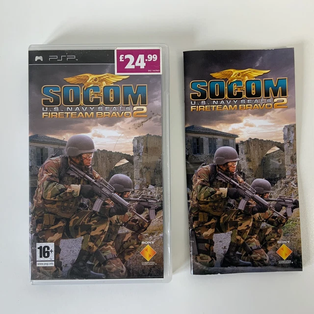 SONY PSP GAME Socom U.S Navy Seal Fireteam Bravo 2 UMD Disc ...