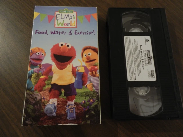 ELMO’S WORLD SESAME Street Vhs Food Water Exercise Rare 2005 Sony Kids ...