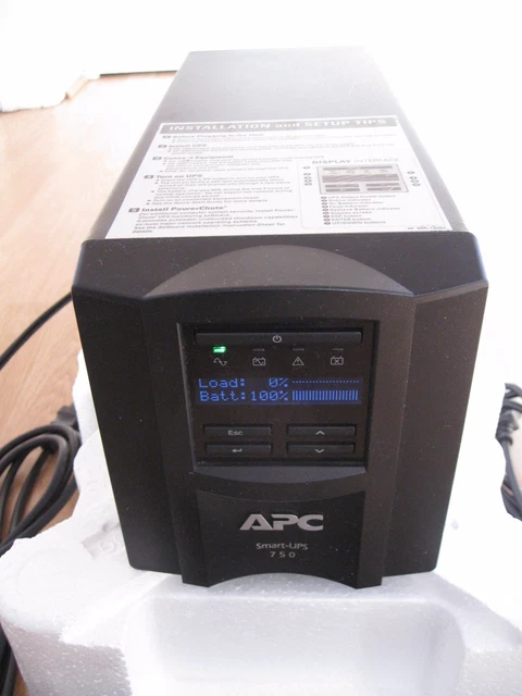 Apc Smart Ups Smt 750i Va Lcd Tower Ups With New Rbc48 Battery And Cables