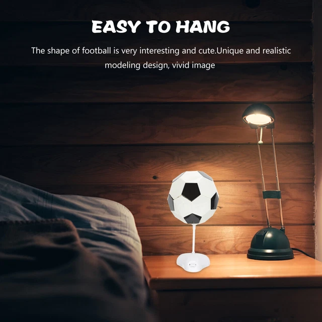FOOTBALL LAMP BABY Night Light Table Soccer Nightstand Themed Student £ ...