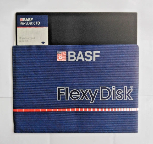 ORIGINAL BASF FLEXYDISK Diskette 8" Zoll(20x20),Vintage,Floppy EUR 15 ...
