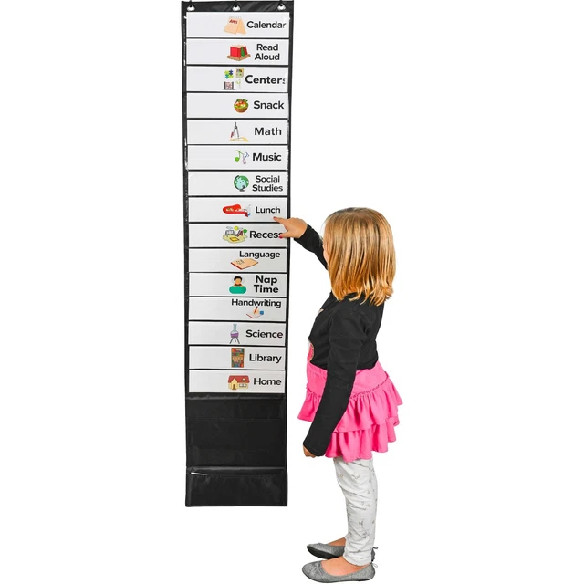 DAILY SCHEDULE POCKET Chart Class Schedule With 7 Clear Pockets Plus 3 Over 24 78 PicClick daily-schedule-pocket-chart-class-schedule-with-7-clear-pockets-plus-3-over-24-78-picclick