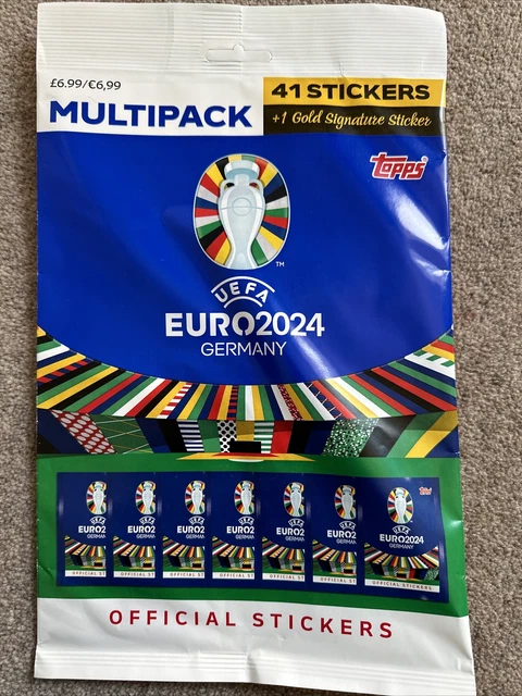 TOPPS UEFA EURO 2024 Germany Official Stickers Collection MultiPack (41 ... TOPPS UEFA EURO 2024 Germany Official Stickers Collection MultiPack (41 ...
