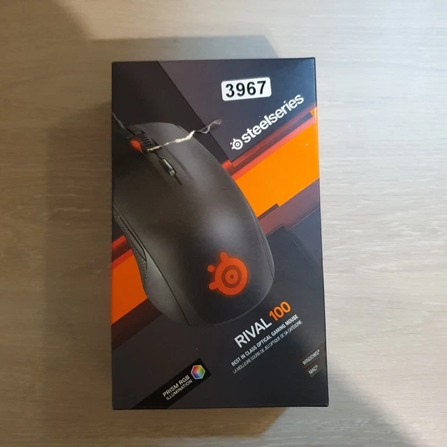 STEELSERIES RIVAL 100 M-00003 Black USB Ergonomic 6-Buttons Optical ...