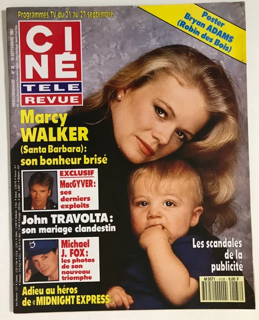 CINE REVUE N°38/1991-MARCY WALKER-MacGYVER-DON JOHNSON-BRYAN ADAMS-TOM ...