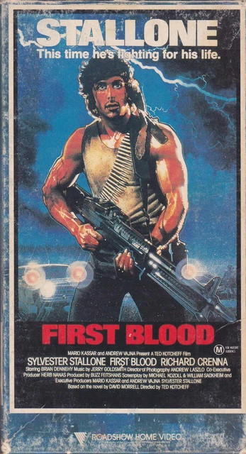 FIRST BLOOD [RAMBO] Sylvester Stallone VIDEO VHS Pal [Card Cover ...