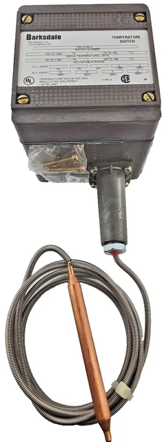 BARKSDALE T2H-H154-A TEMPERATURE Switch -50 to 150°F 10A@125/250VAC 3A ...