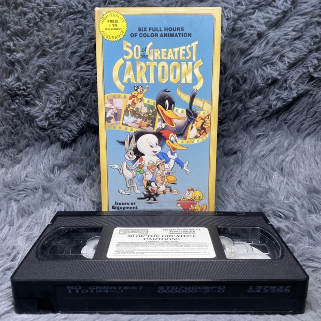 50 OF THE Greatest Cartoons VHS Tape 6 Hours of Color Annimation ...